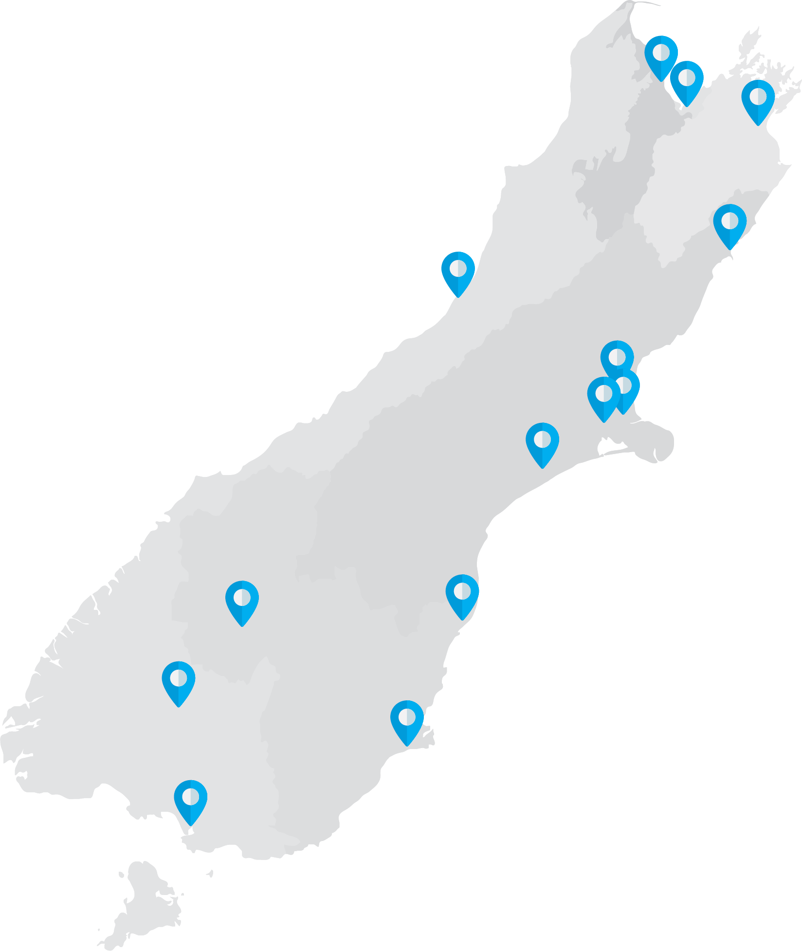NPD NZ Map 6 - 100 Plus locations - NPD