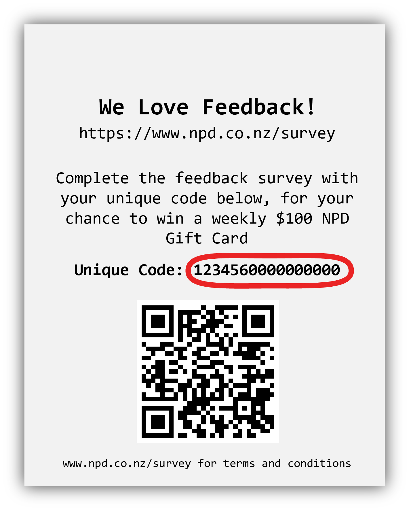 NPD Retail Customer Feedback Survey - NPD